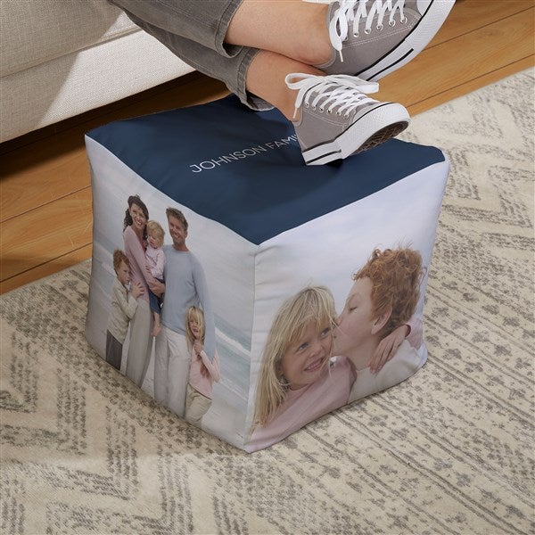 Photomontage Personalized Cube Ottoman - Small 13"