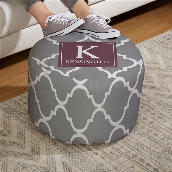 Custom Pattern Personalized Round Ottoman