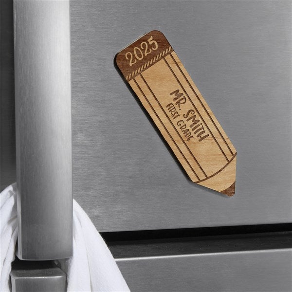 Wood Pencil Personalized Wood Magnet