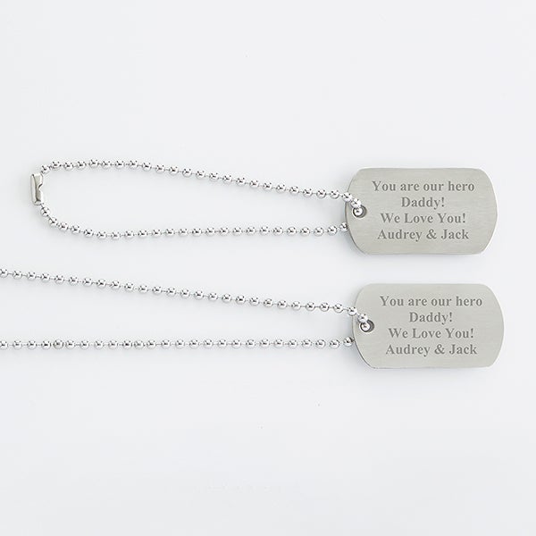 Personalized Keepsake Dog Tag Set for Him