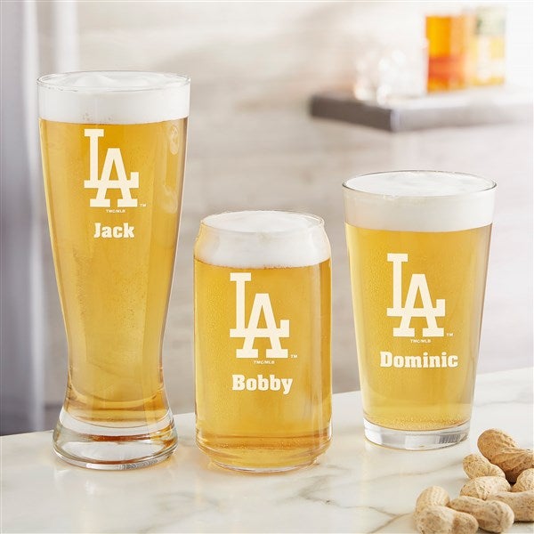 MLB Los Angeles Dodgers Personalized Beer Glass