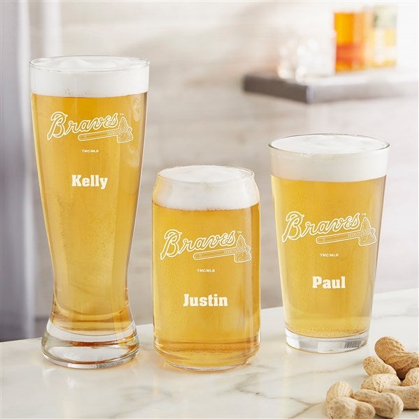 MLB Atlanta Braves Personalized Beer Glass