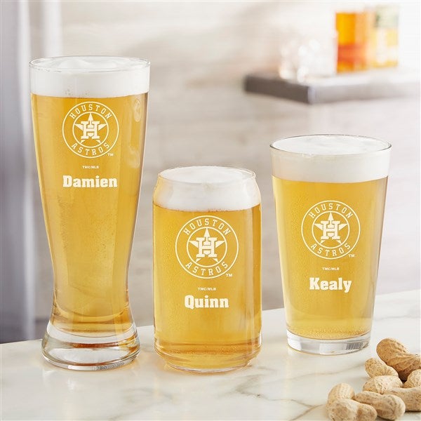 MLB Houston Astros Personalized Beer Glass