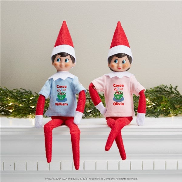 The Elf on the Shelf Cocoa Personalized Clause Couture Blue Elf Shirt