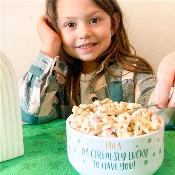 Cerealsly Lucky To have You Personalized 14 oz. Cereal Bowl