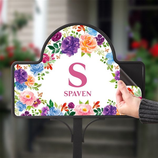 Blooming Blossoms Personalized Magnetic Garden Sign