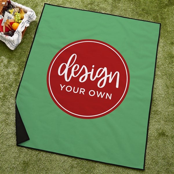 Design Your Own Personalized Picnic Blanket - Sage Green