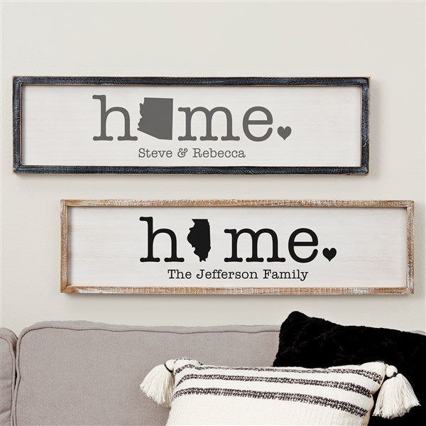 Home State Personalized Barnwood Frame Wall Art