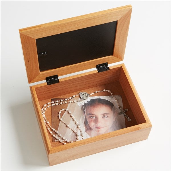 Holy Name Personalized First Communion Keepsake Box