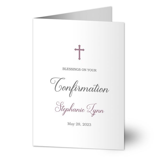 Confirmation Cross Personalized Greeting Card