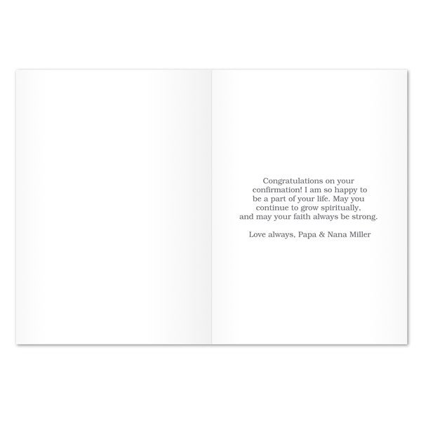 Confirmation Cross Personalized Greeting Card