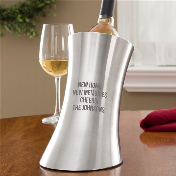 Engraved Message Personalized Stainless Steel Wine Chiller