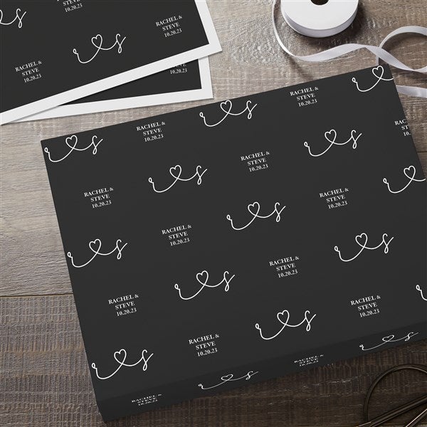 Drawn Together By Love Personalized Wrapping Paper