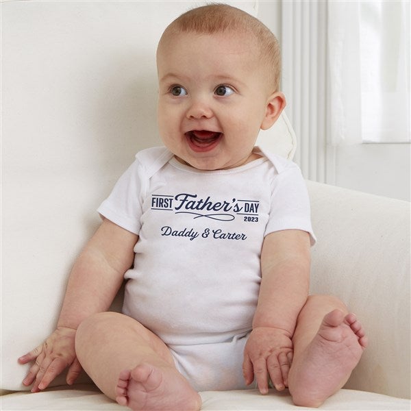 Daddy's First Father's Day Personalized Baby Clothing