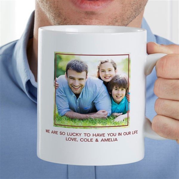 Personalized Photo 30 oz. Oversized Coffee Mug - Best Step Dad