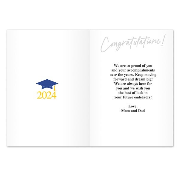 Then & Now Graduate Personalized Photo Graduation Greeting Card