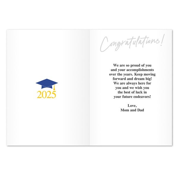 Then & Now Graduate Personalized Photo Graduation Greeting Card