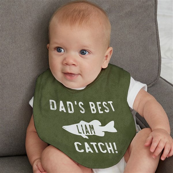 Reel Cool Like Dad Personalized Baby Bibs