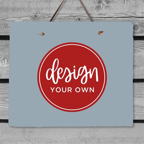 Design Your Own Personalized Slate Plaque - Slate Blue