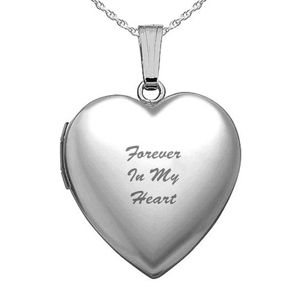Engraved Photo Heart Locket