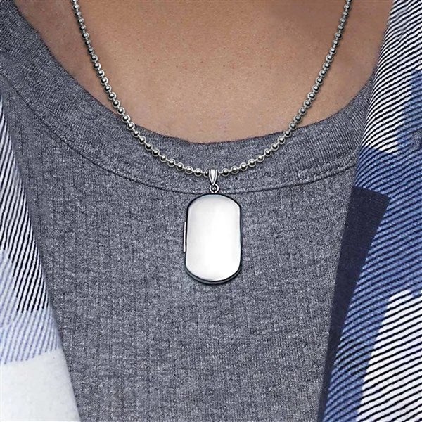 Engraved Photo Dog Tag Locket