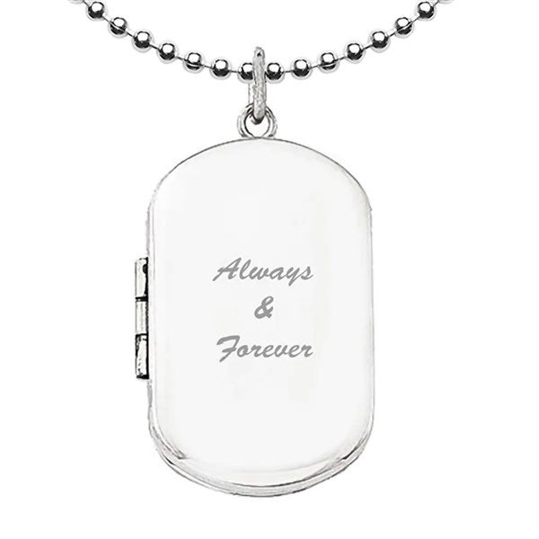 Engraved Photo Dog Tag Locket