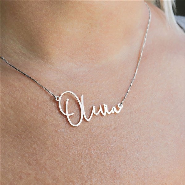 Personalized Modern Script Name Necklace