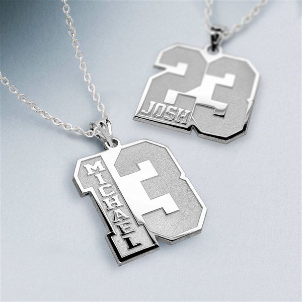Personalized Number Pendant with Name