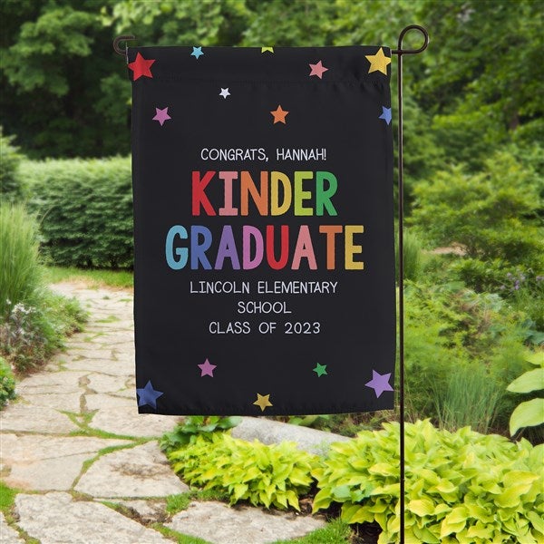 Kindergarten Graduation Personalized Garden Flag