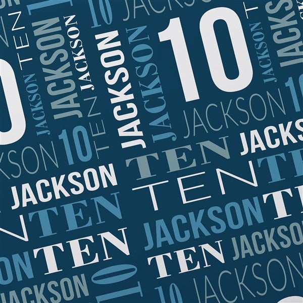 Repeating Name Birthday Personalized Wrapping Paper