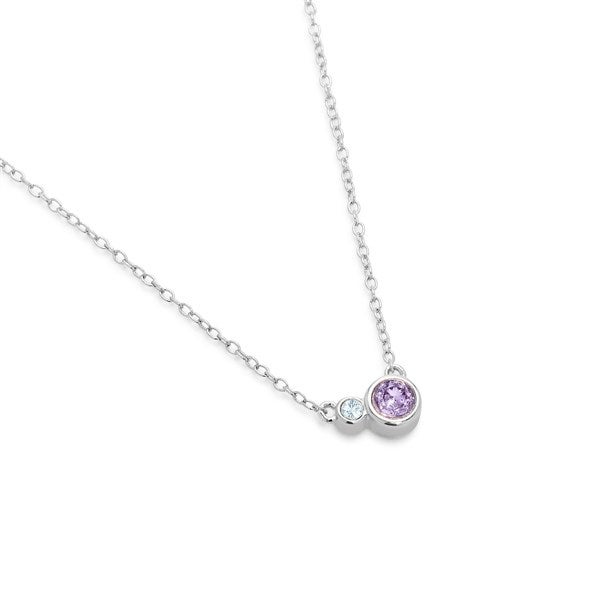 Custom Mother and Child Birthstone Necklaces