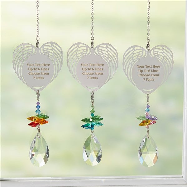 Engraved Message Memorial Heart Suncatcher
