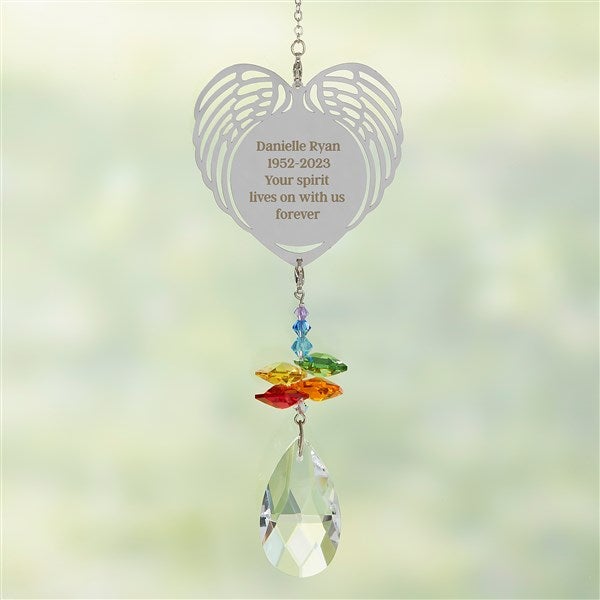 Engraved Message Memorial Heart Suncatcher