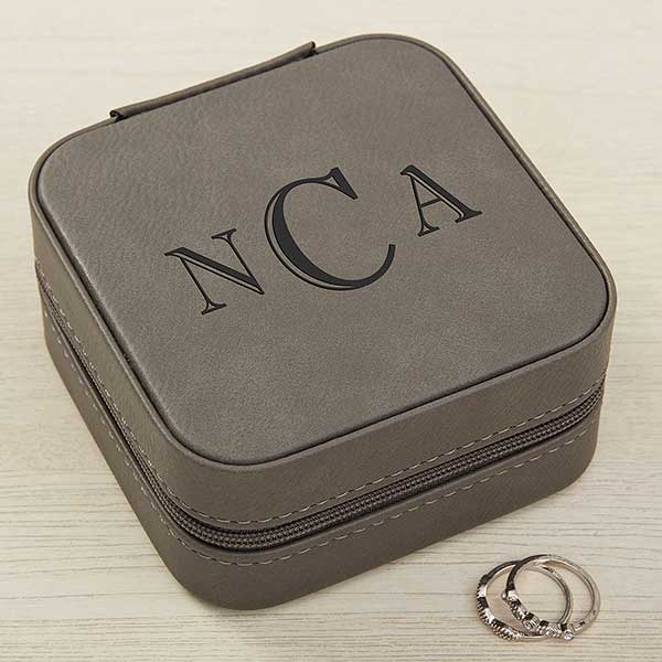 Personalized Leatherette Jewelry Case - Classic Celebrations - Pink