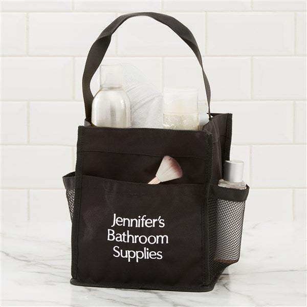 Write Your Own Embroidered Shower Caddy
