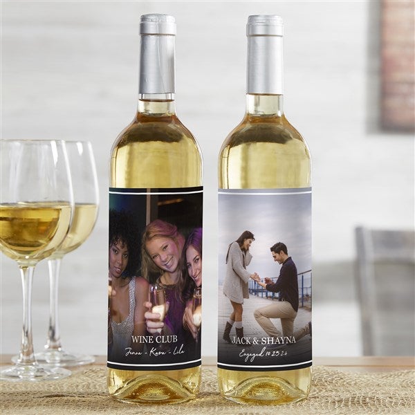Photo Message Wine Bottle Label