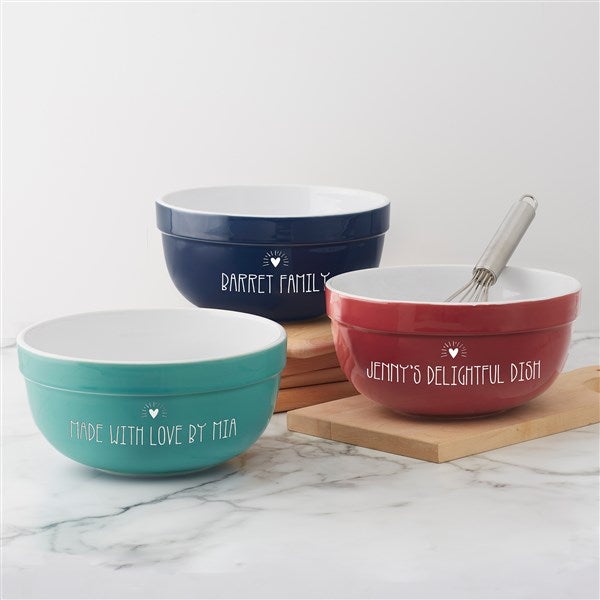 Made With Love Personalized Ceramic Serving Bowl
