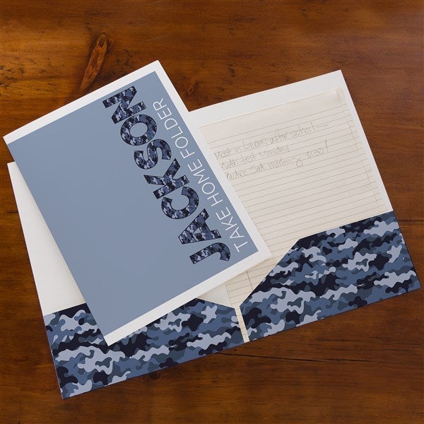 Pop Pattern Personalized Folders - Set of 2