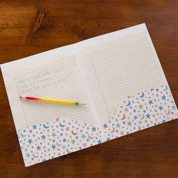 Pop Pattern Personalized Folders - Set of 2