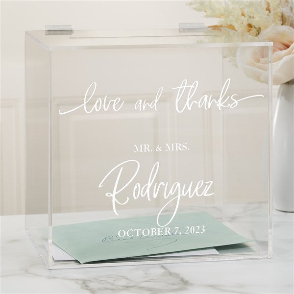Classic Elegance Personalized Acrylic Card Box