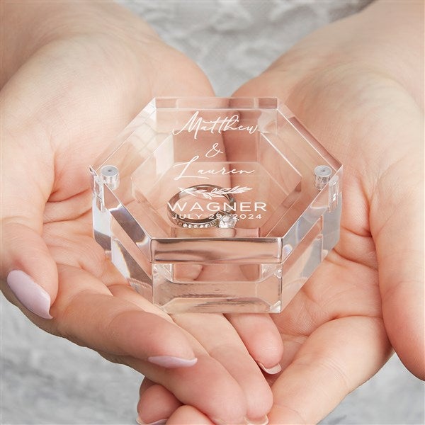Elegant Couple Personalized Acrylic Ring Box
