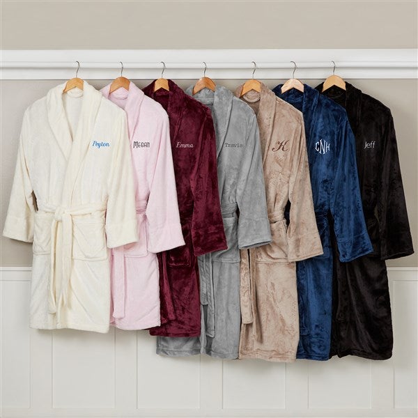 Couples Classic Comfort Embroidered Luxury Fleece Robes
