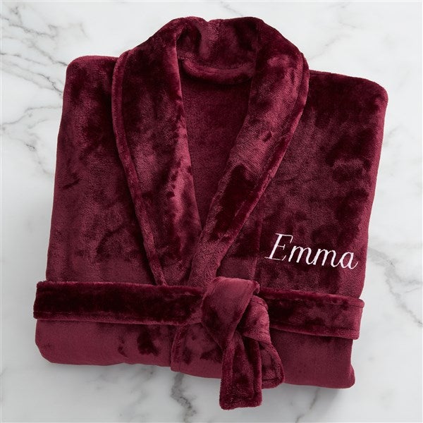 Couples Classic Comfort Embroidered Luxury Fleece Robes
