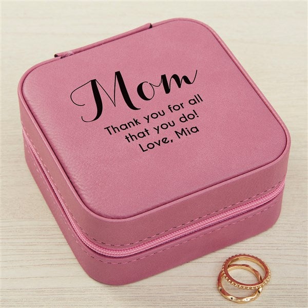 Personalized Leatherette Jewelry Case - To My Mother