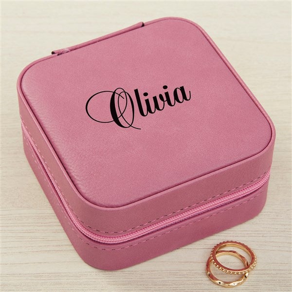 Personalized Leatherette Jewelry Case - Beautiful Reflections