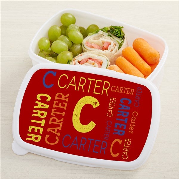Repeating Name Personalized Lunch Box