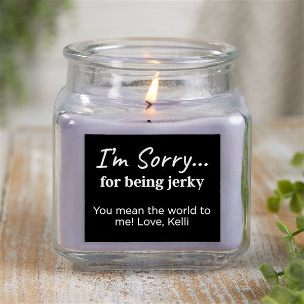 I'm Sorry… Personalized Scented Glass Candle Jar