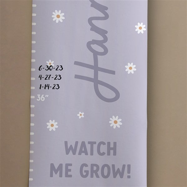 Retro Daisy Personalized Growth Chart