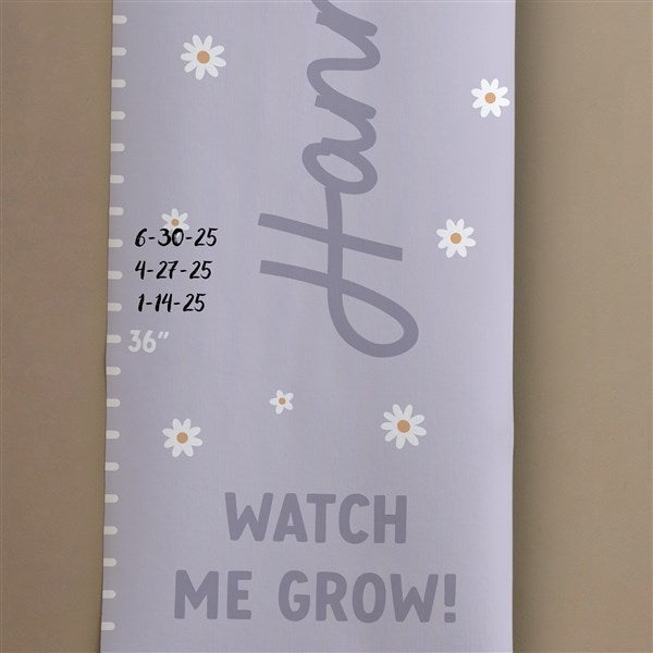 Retro Daisy Personalized Growth Chart
