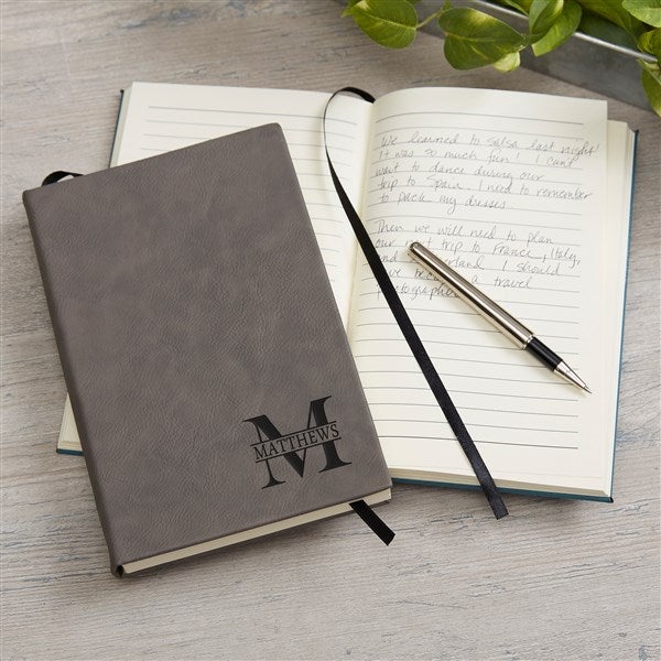 Namely Yours Personalized Writing Journal - Charcoal